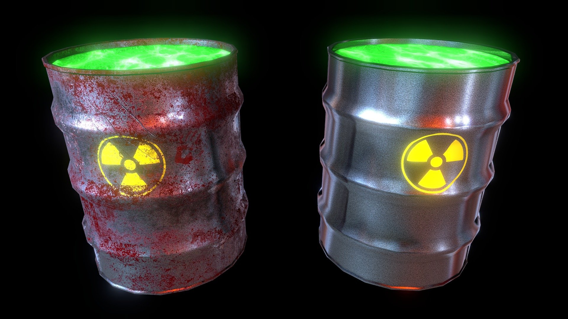 Toxic Waste Barrels - Sci-Fi Props - 3D model by CesarE (@bedshaped09 ...