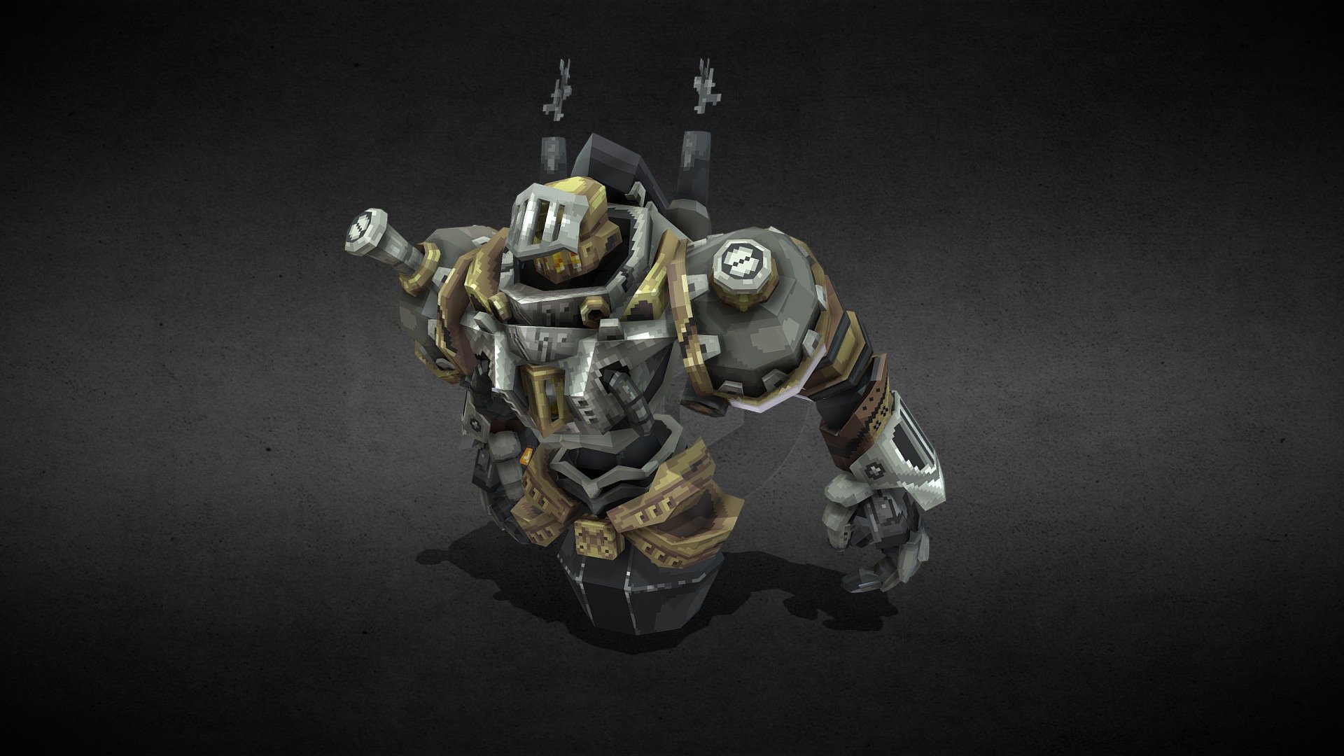 Metal Golem Minecraft - 3D model by Poteto (@PotetoBlocks) [eca9161 ...
