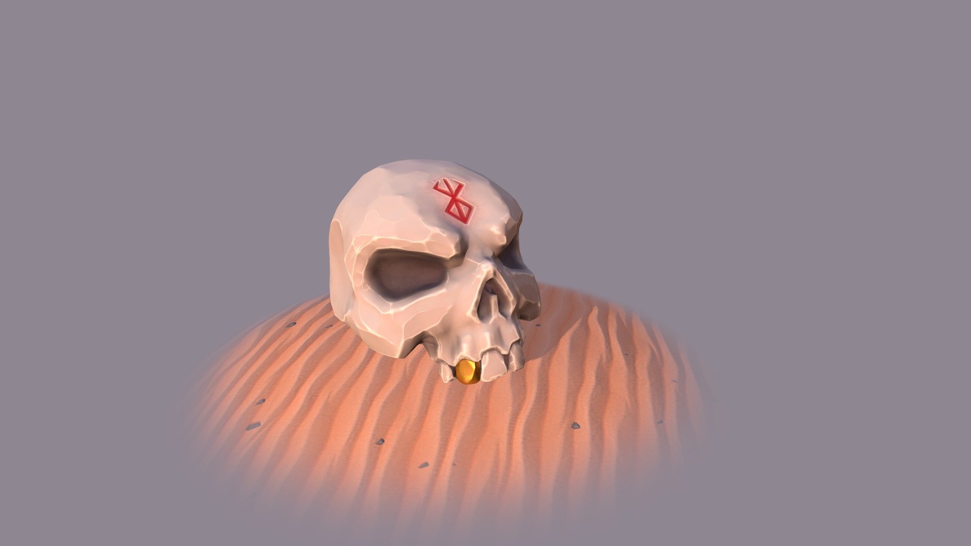 Stylized Skull - 3D model by Adrian.Heredia.Lobato [eca9b53] - Sketchfab