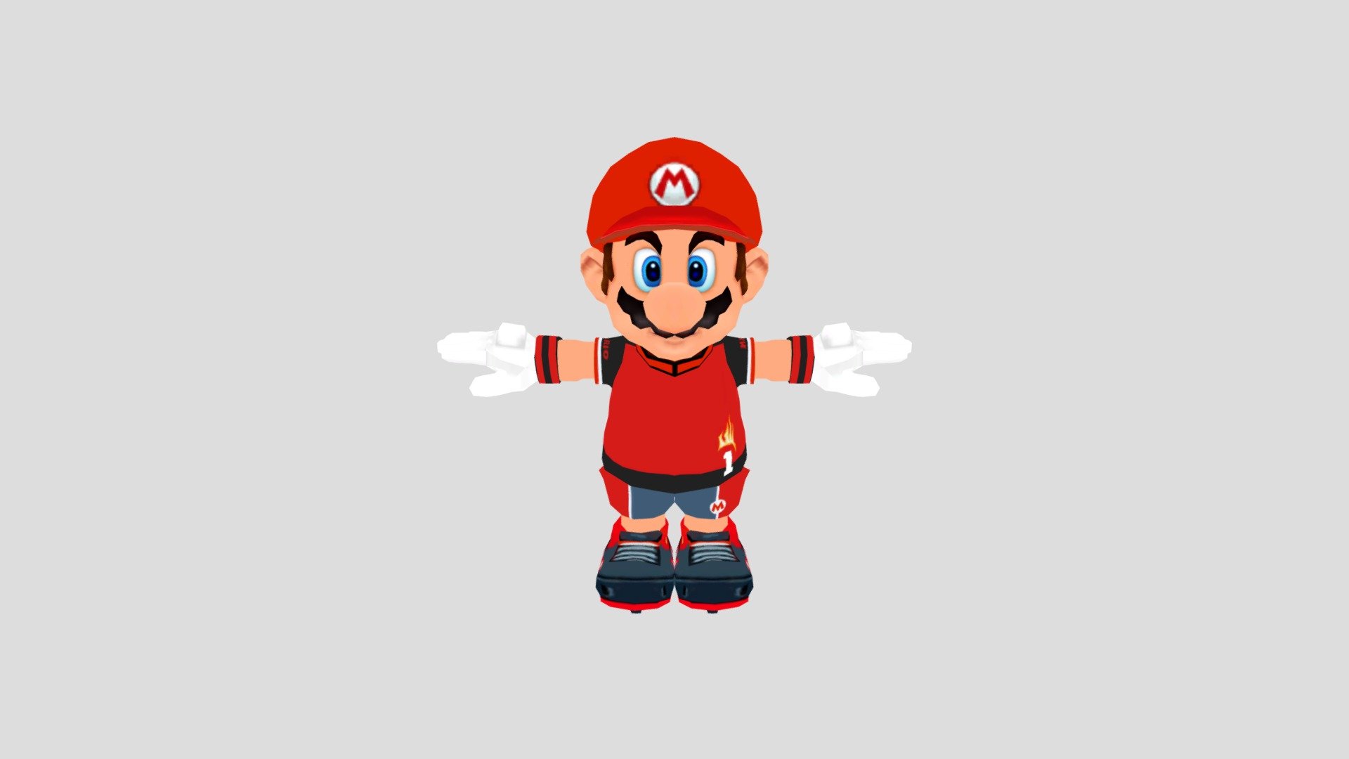 Game Cube - Super Mario Strikers - Mario - Download Free 3D model by ...
