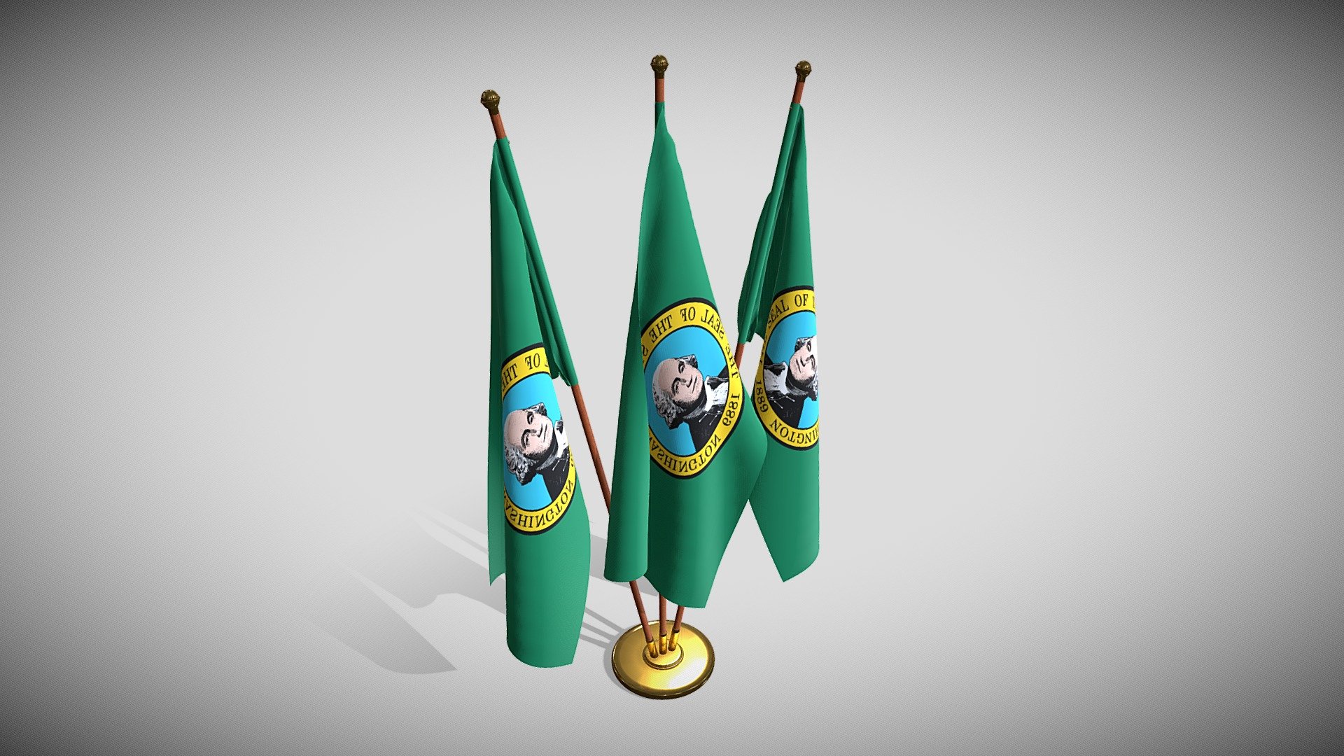 Washington Flag Pack - Buy Royalty Free 3D model by dragosburian ...
