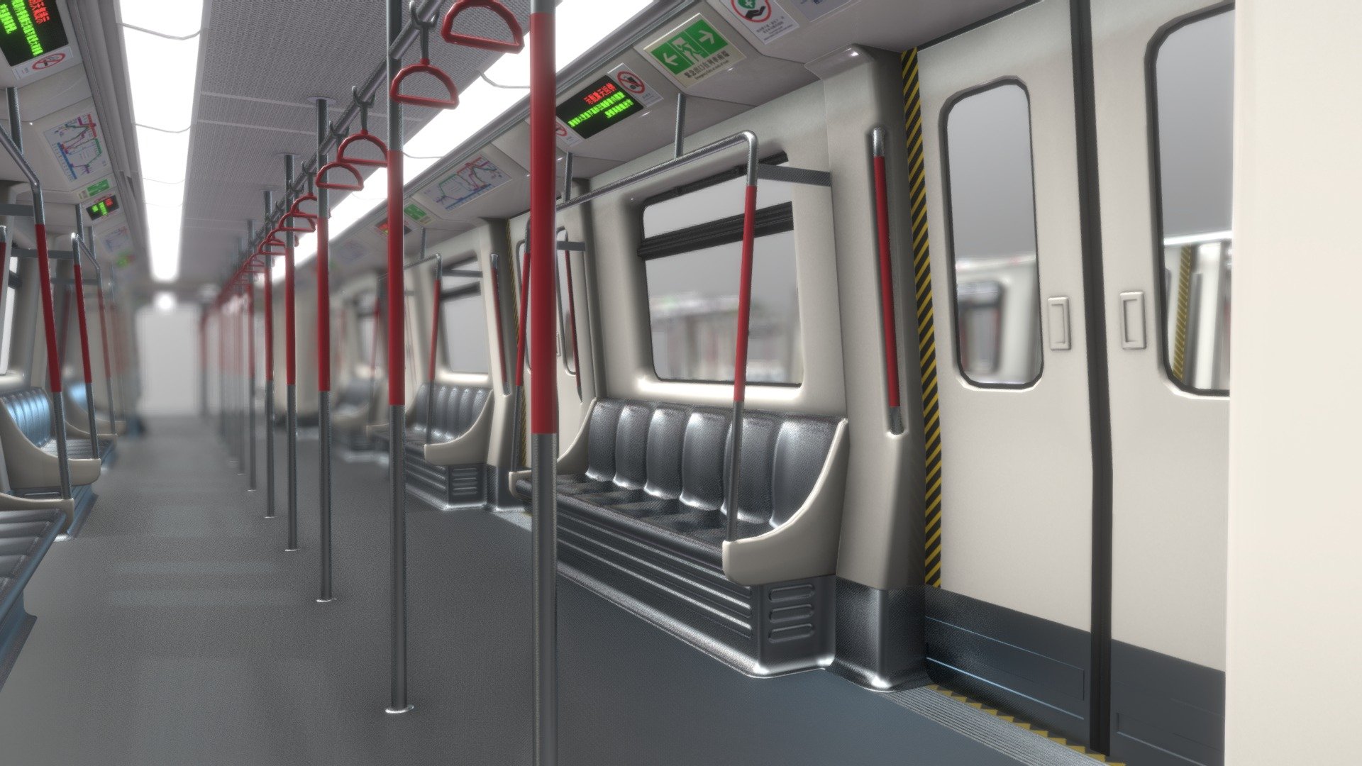 香港地鐵 Hong Kong Railway Cart Game Asset - 3D model by Softmind Game ...