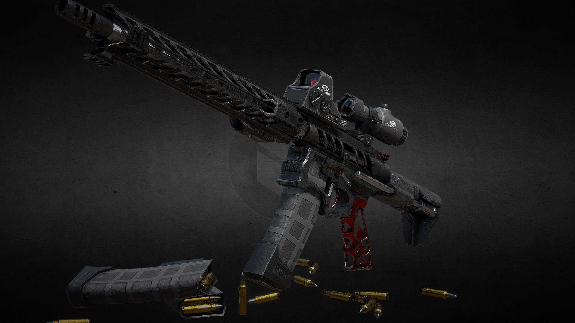 AR-15 F1 Bad-Ass - 3D model by Pedro B. Goulart (@Pebegou) [ecb9b6c ...