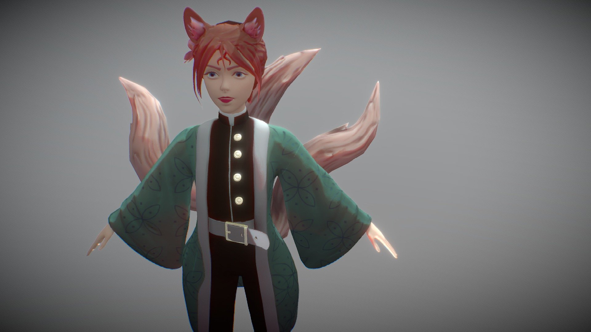 Kitsune girl - 3D model by Esteban.Gomez [ecbc6a0] - Sketchfab