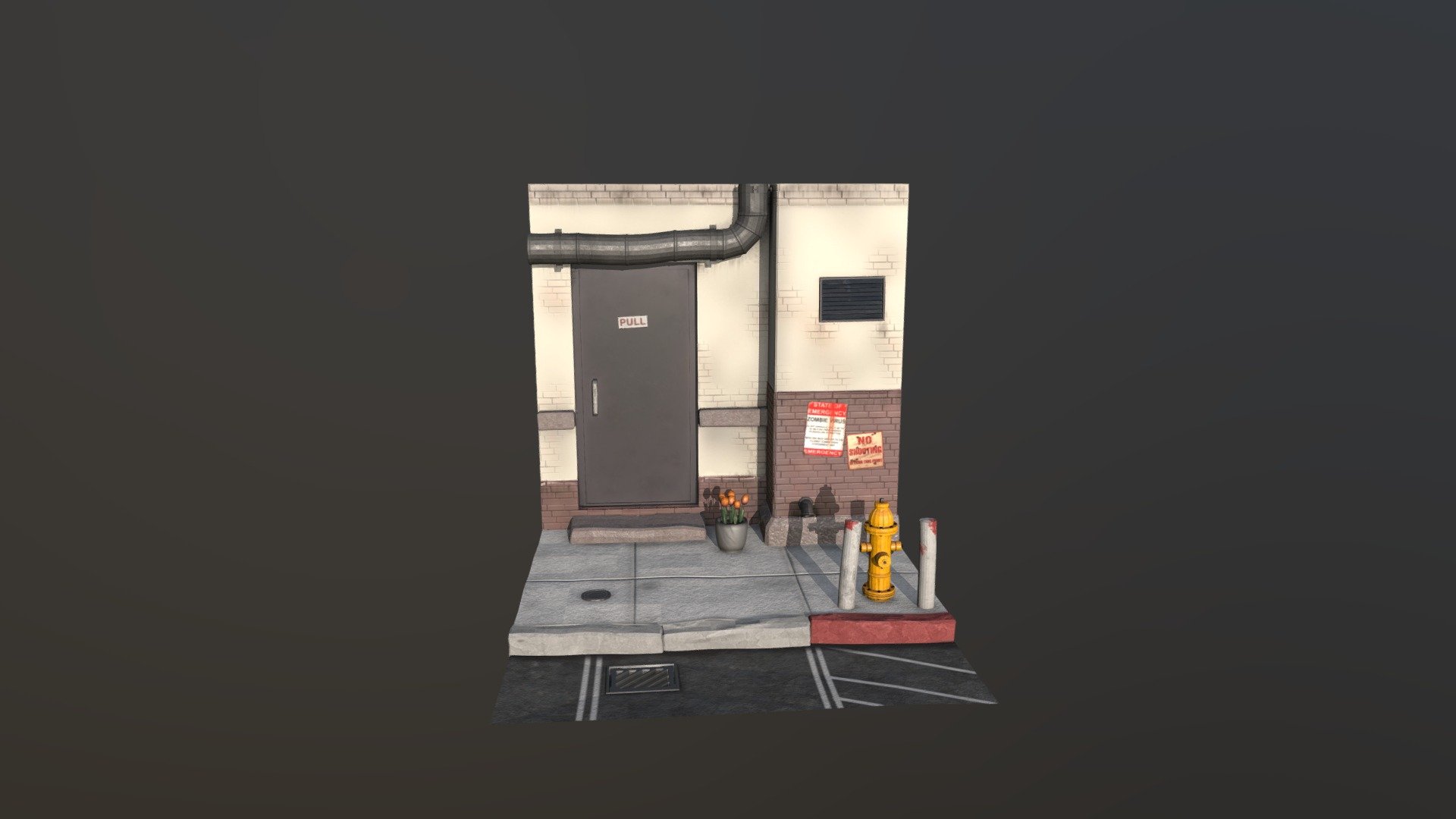 Alley Scene - 3D model by NajaShari [ecbd753] - Sketchfab