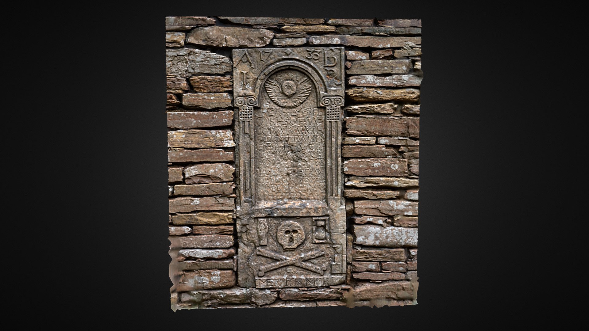 1733 Hoy Old Parish Kirk Gravestone - Download Free 3D model by Douglas ...