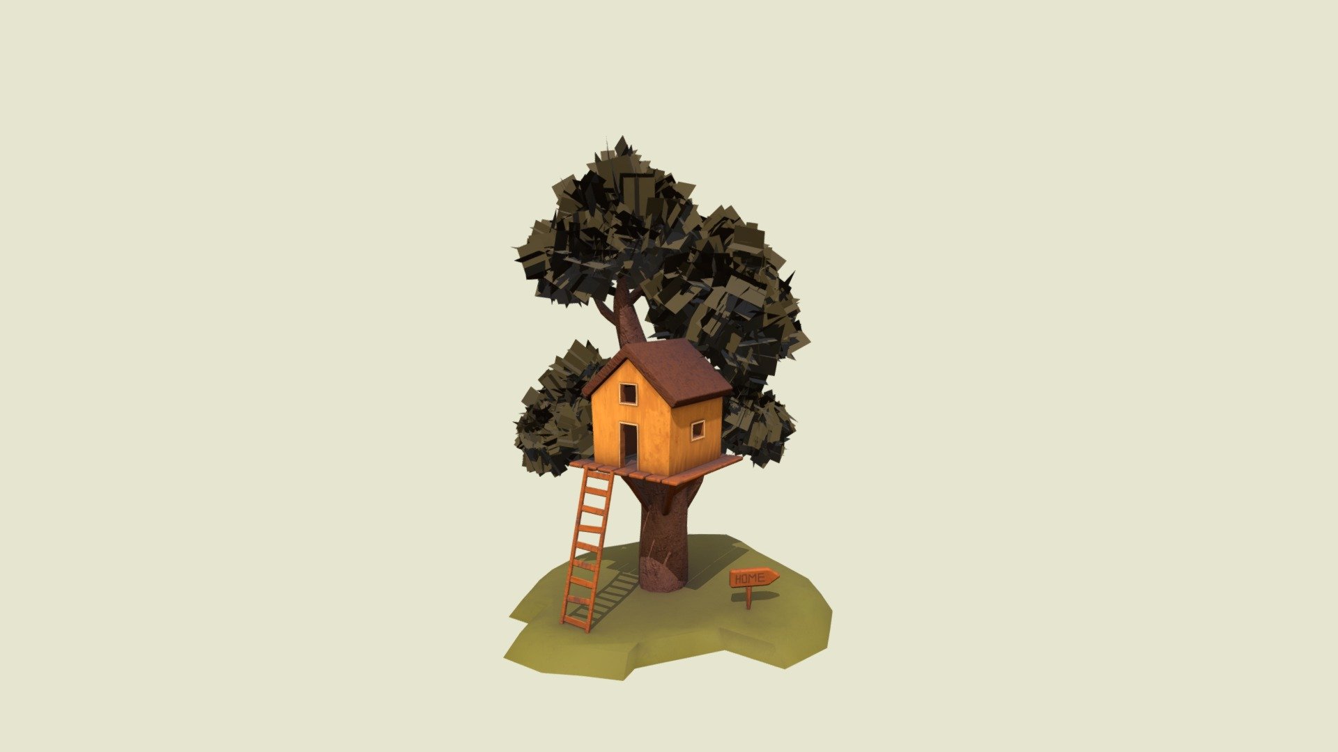 Tree House _ 3D Modeling Assignment - 3D model by xxhhoaxx [ecbefb1 ...