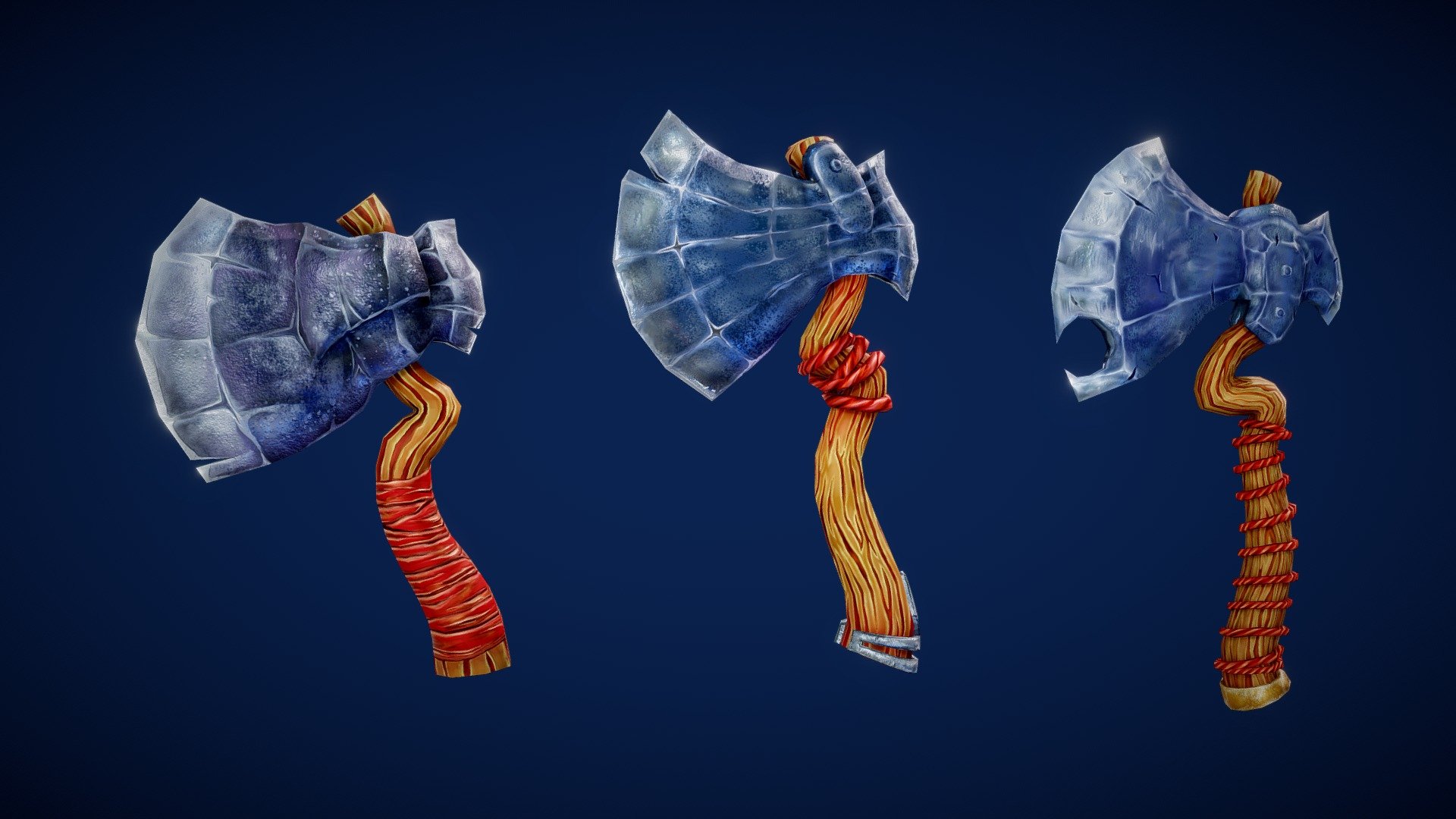 Trio Axe Collection 1 (GameReady) - Buy Royalty Free 3D model by ...
