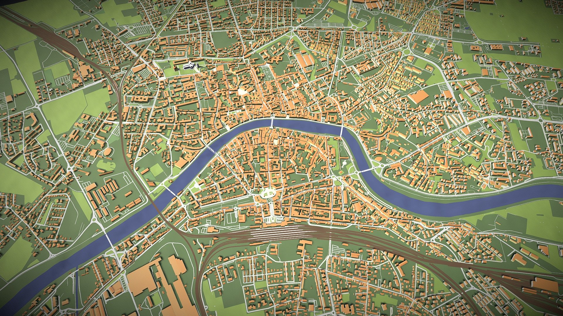 Pisa Italy - city and urban - Buy Royalty Free 3D model by Jinda ...
