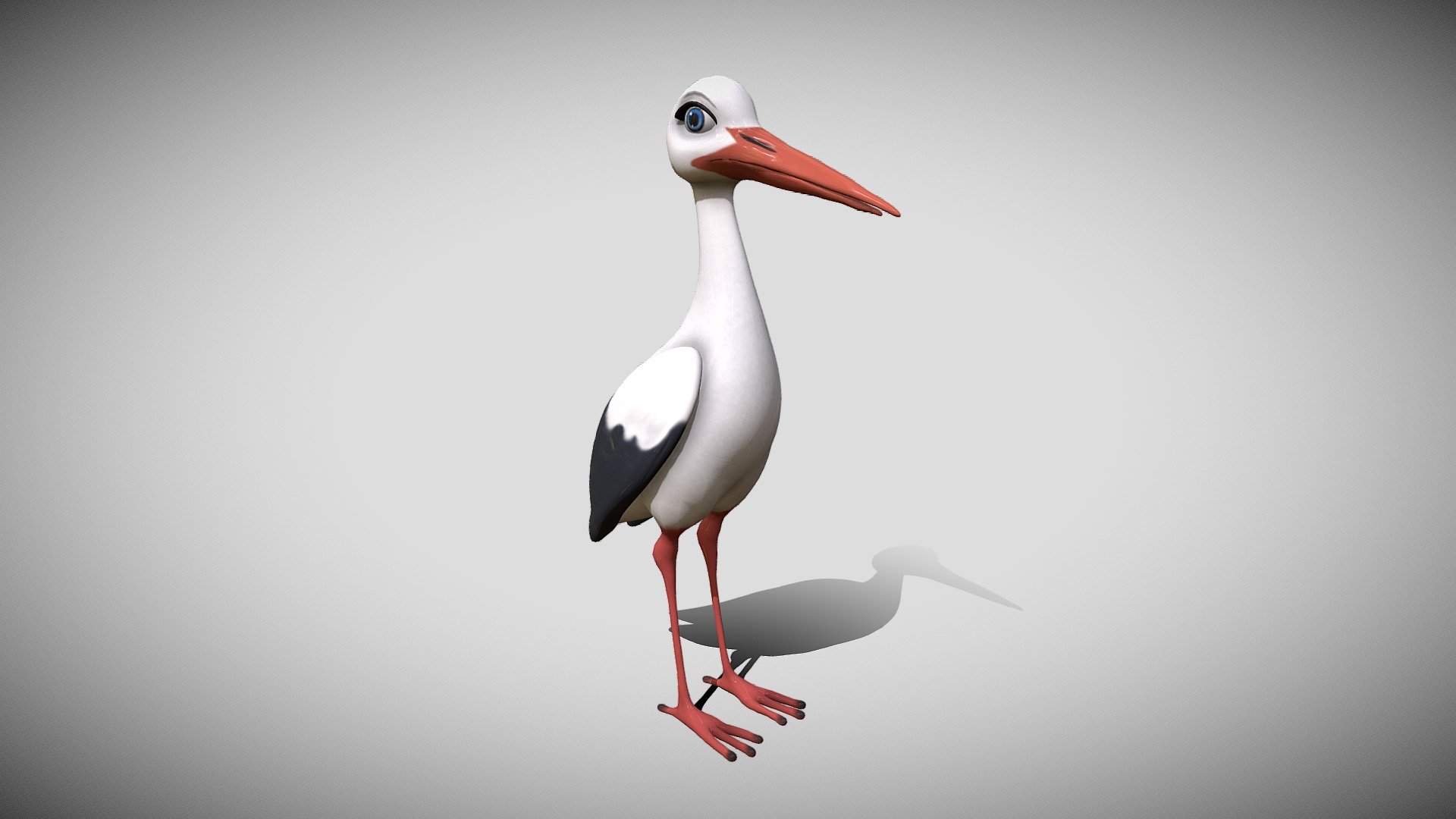 cartoon stork - Buy Royalty Free 3D model by 3DAnvil [ecc5613 ...