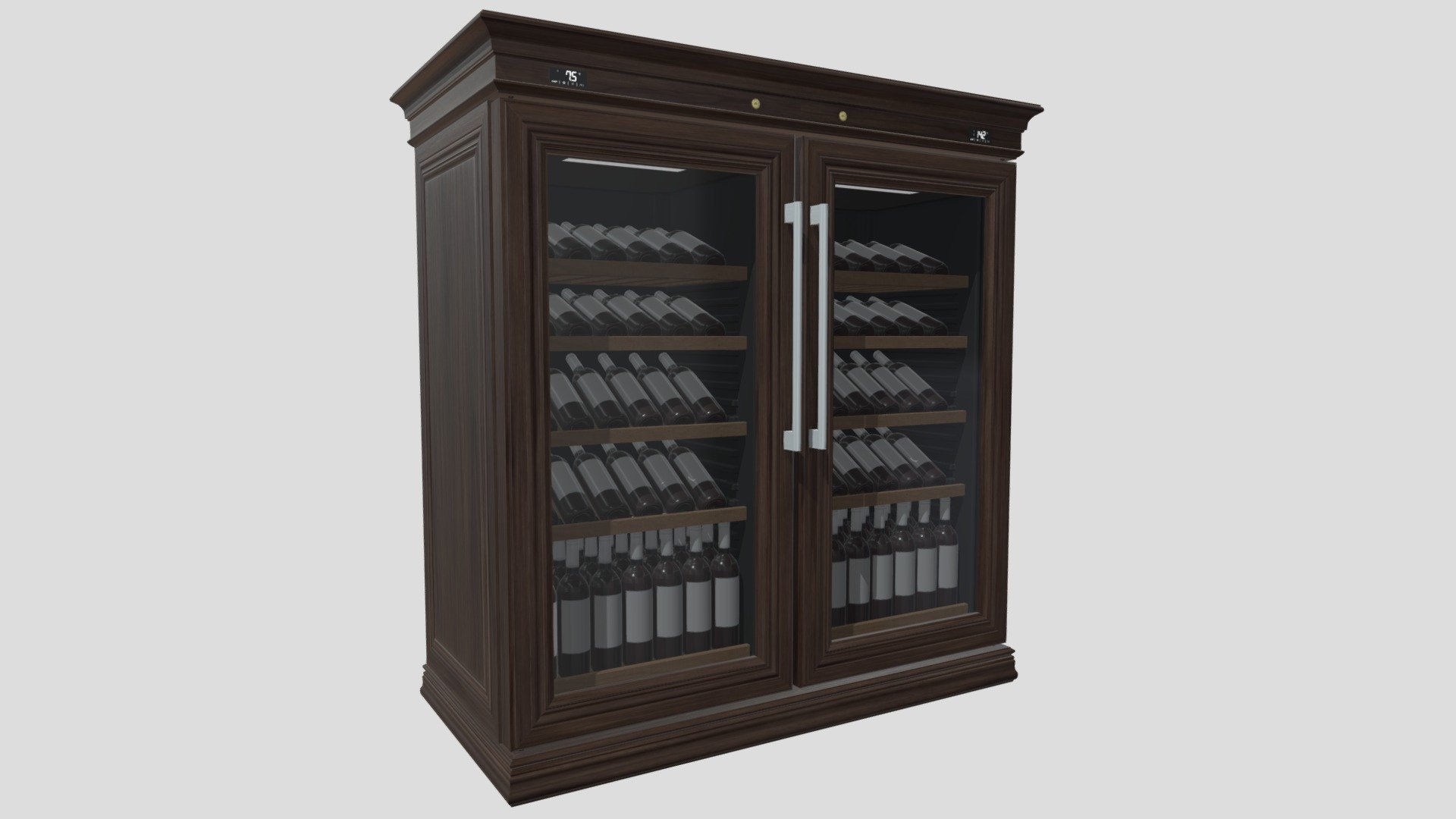 Wine fridge 104 side by side wood - Download Free 3D model by Rustam T ...