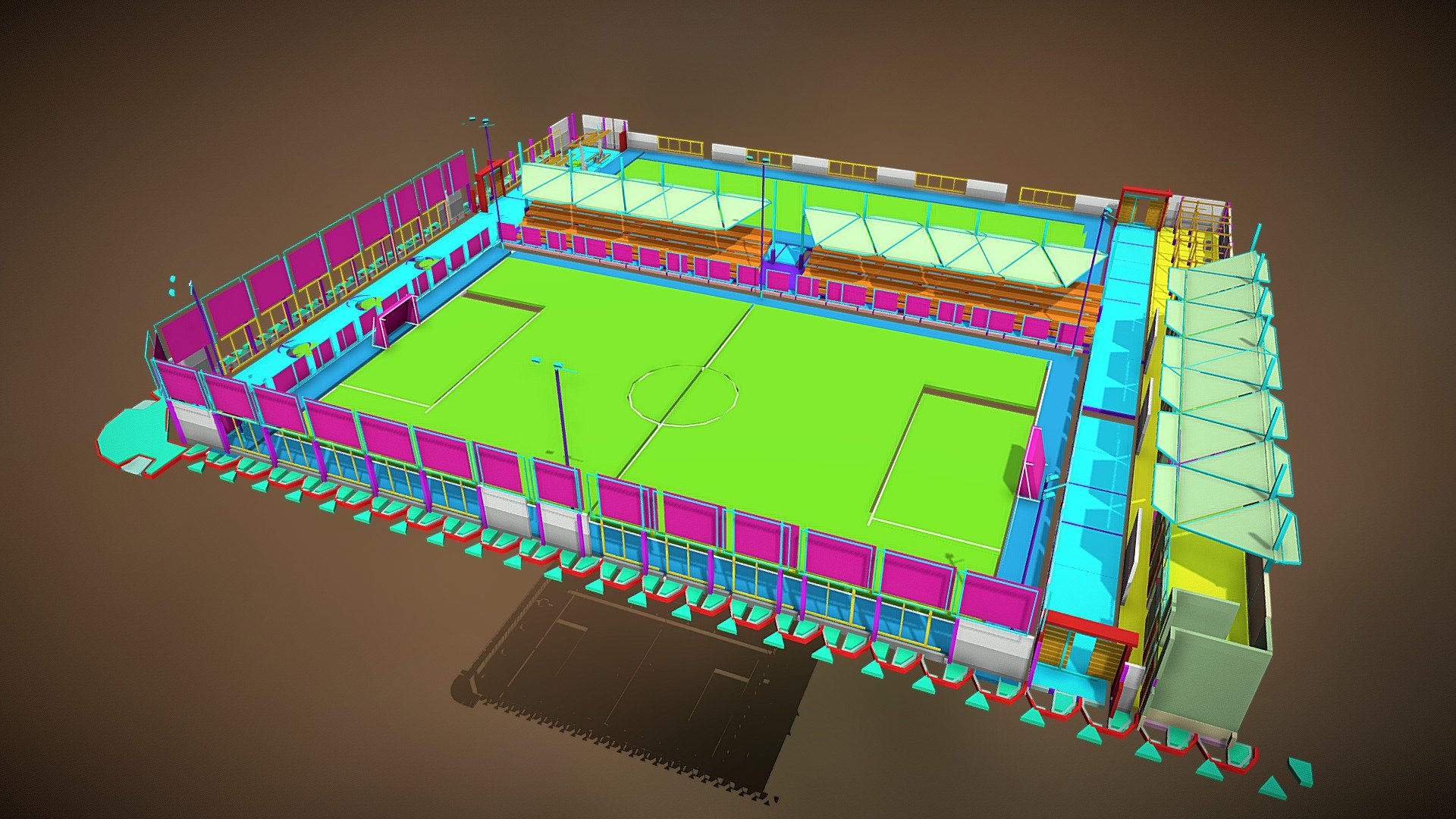 Football stadium - 3D model by Digital BIM Solutions ...