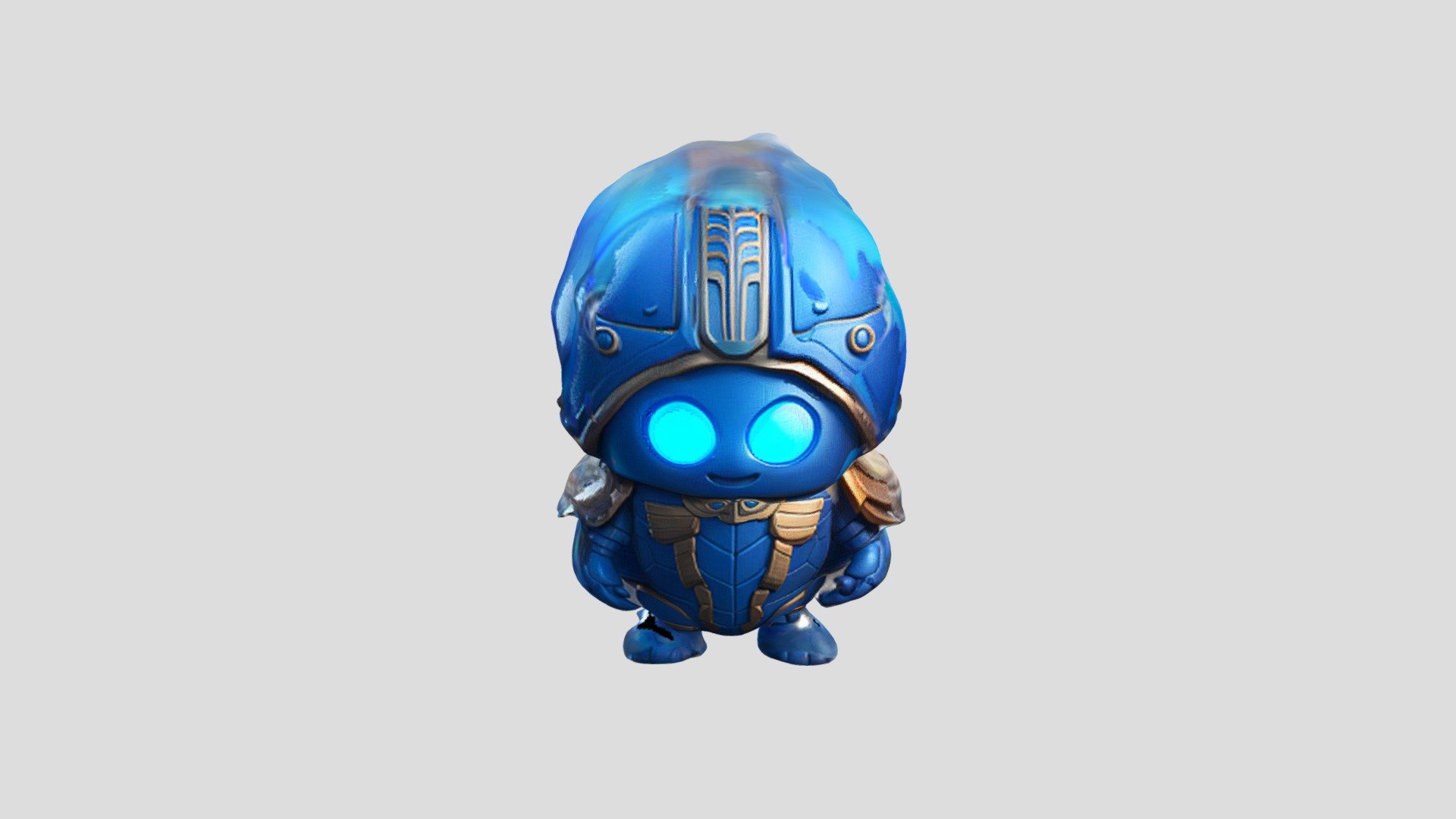 Blue Robot on Black Background A small, blue - Download Free 3D model ...