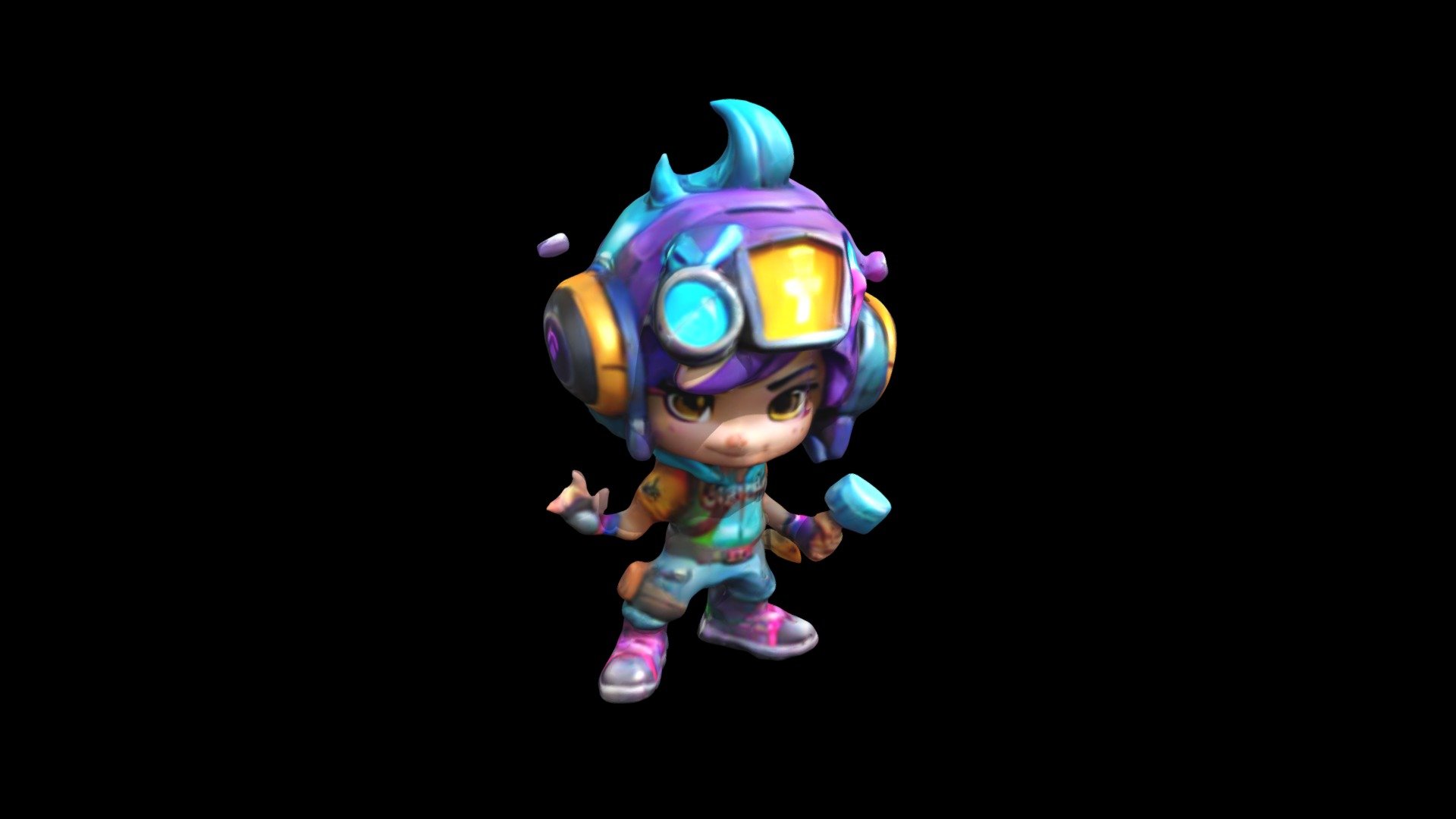 Bomber Girl, an animated character from a video - Download Free 3D ...