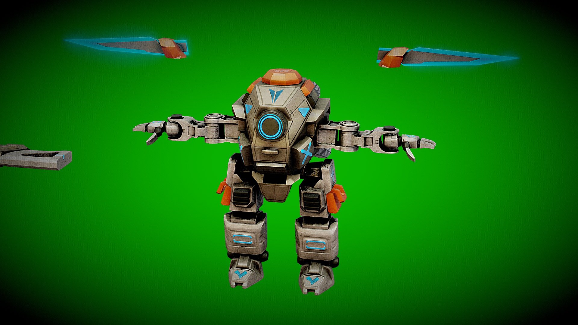 Mech textured - 3D model by Amin Adukov (@Aminchok) [ecd452f] - Sketchfab