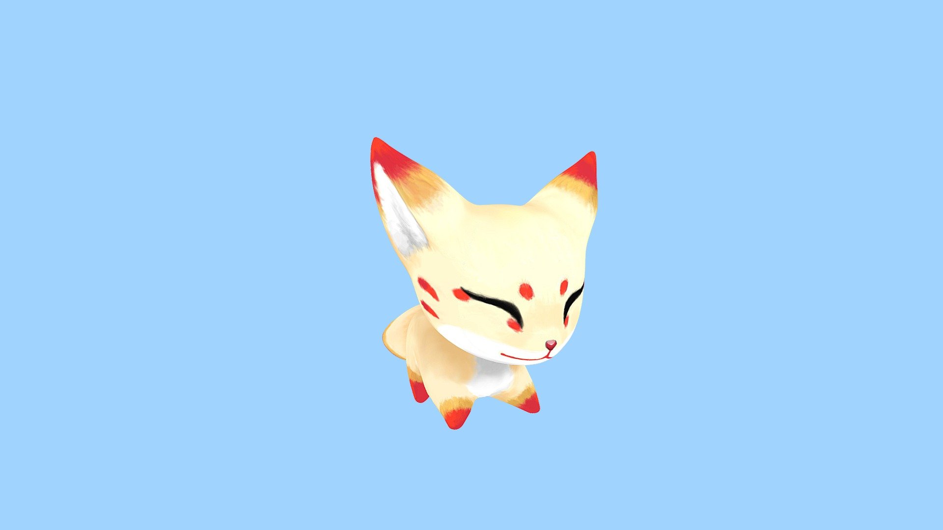 Leaping Kitsune - 3D model by Cortoony [ecd4815] - Sketchfab