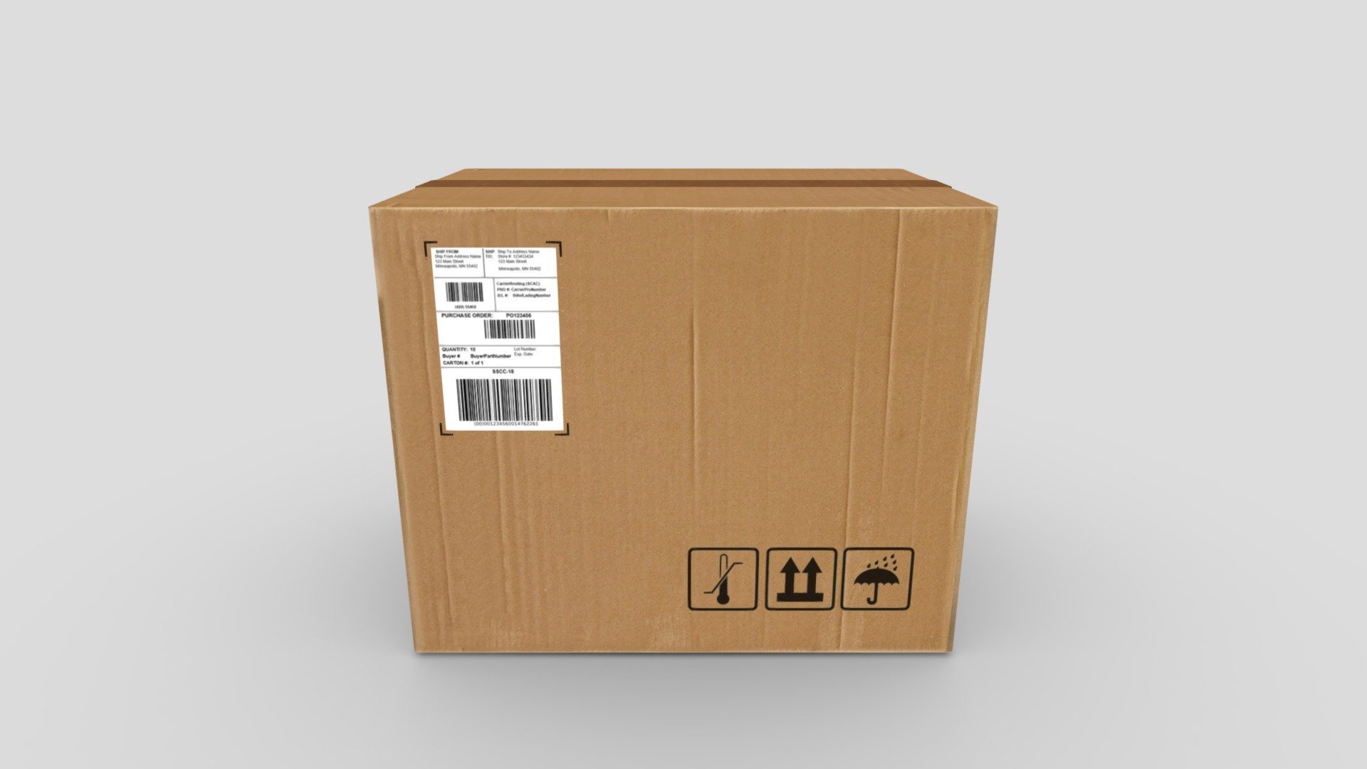 Carton Box - 3D model by TES (@TES-HK) [ecd884b] - Sketchfab