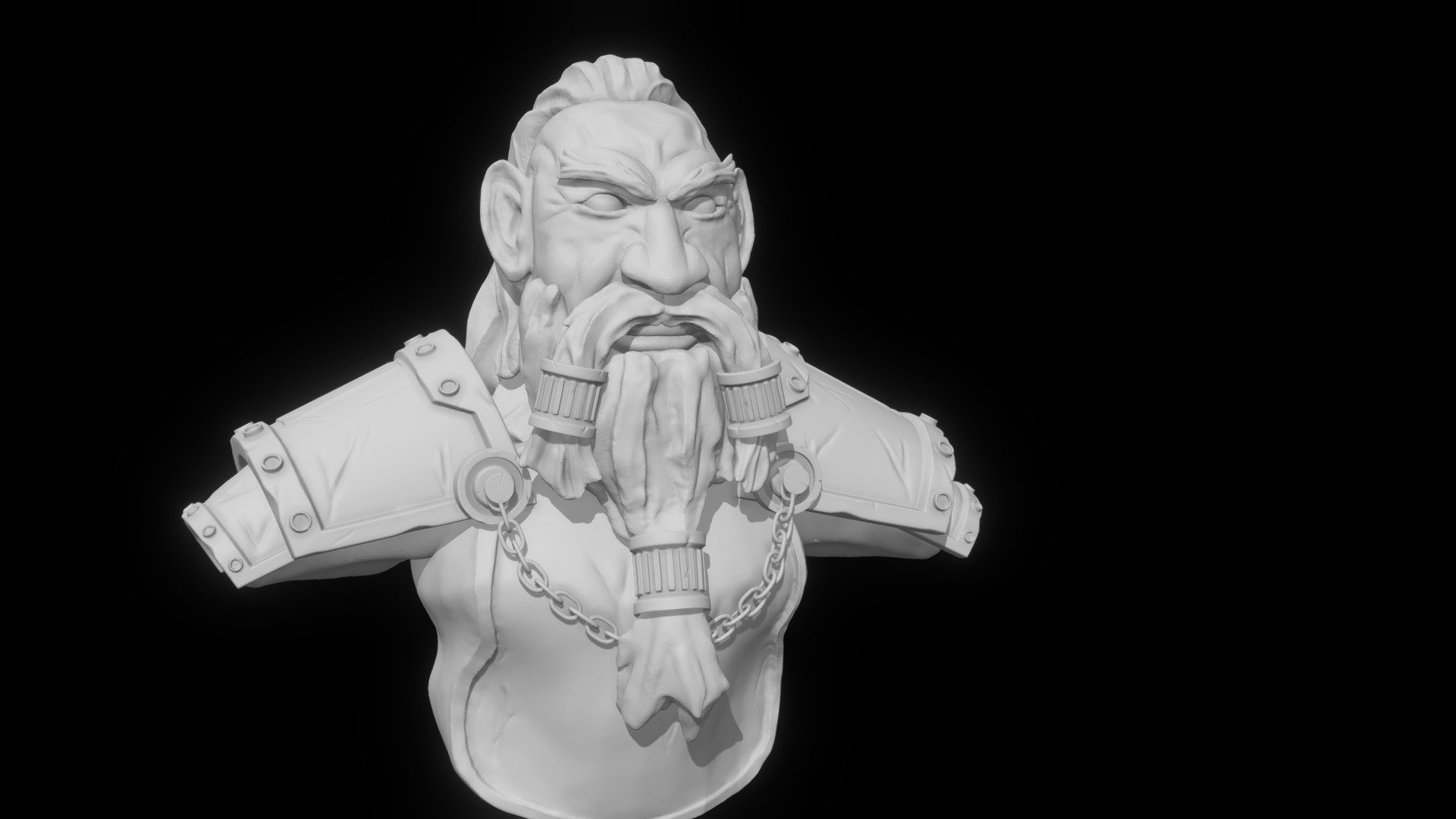 Sculpture of a Dwarven Warrior - 3D model by simonrcodrington [ecd9326 ...