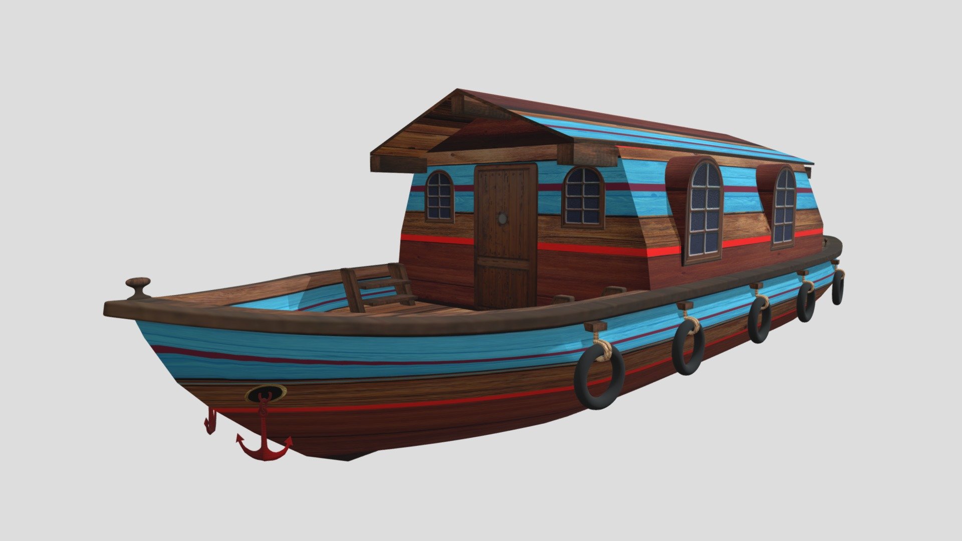 Houseboat 03 - Download Free 3D model by gogiart (@agt14032013) [ecdaf59] - Sketchfab