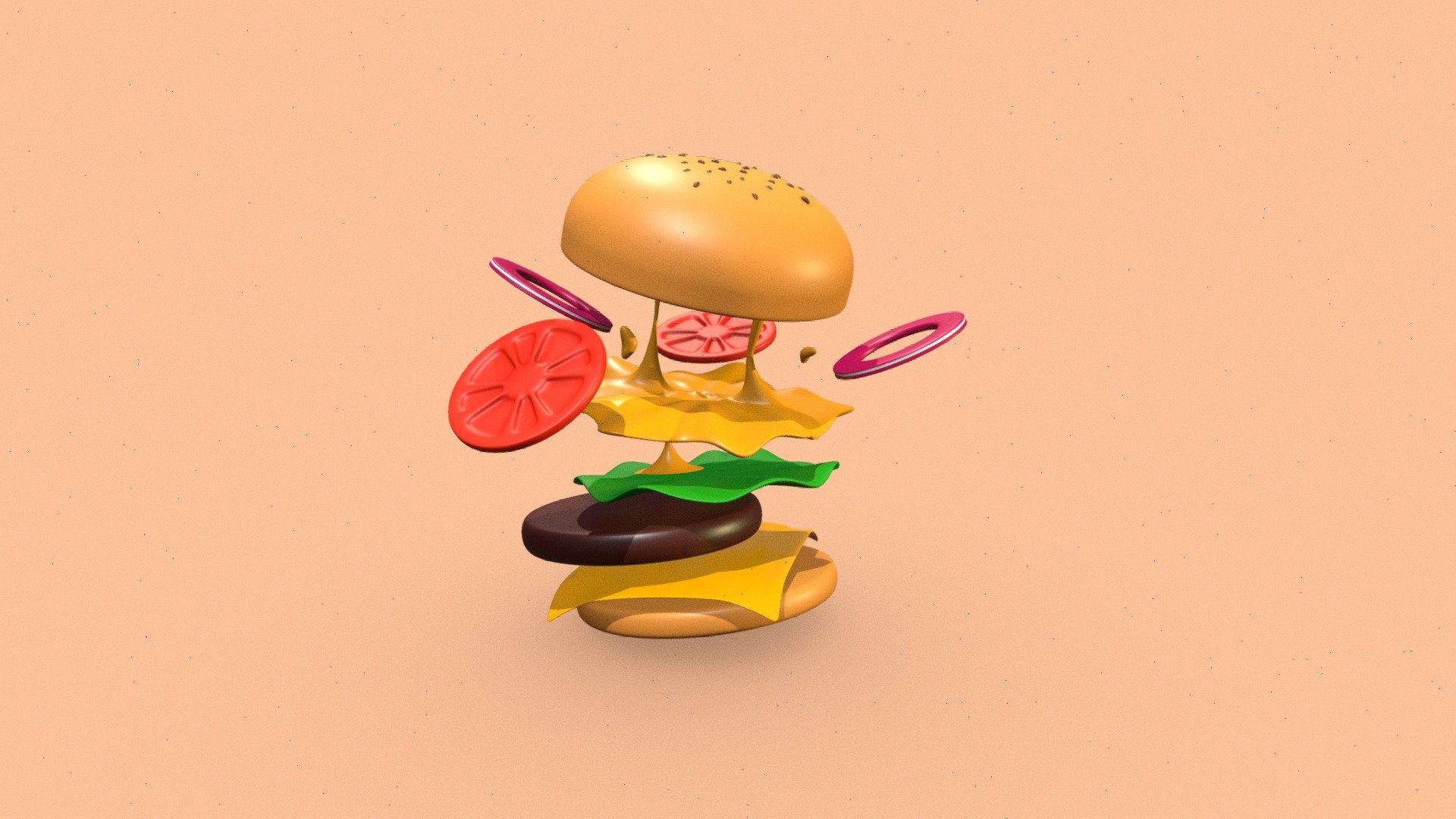 Burger explosion - Buy Royalty Free 3D model by Álterego (@alter_ego ...