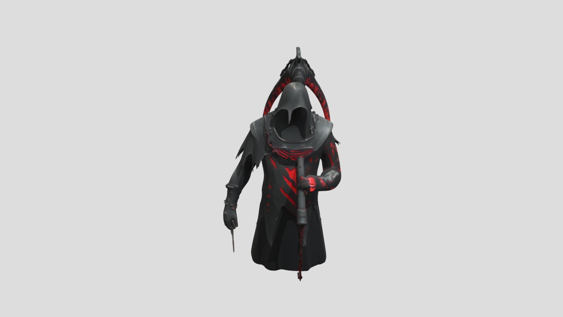 dark cloaked figure with a scythe - 3D model by hi07474hihi86 [ecdb6ca ...