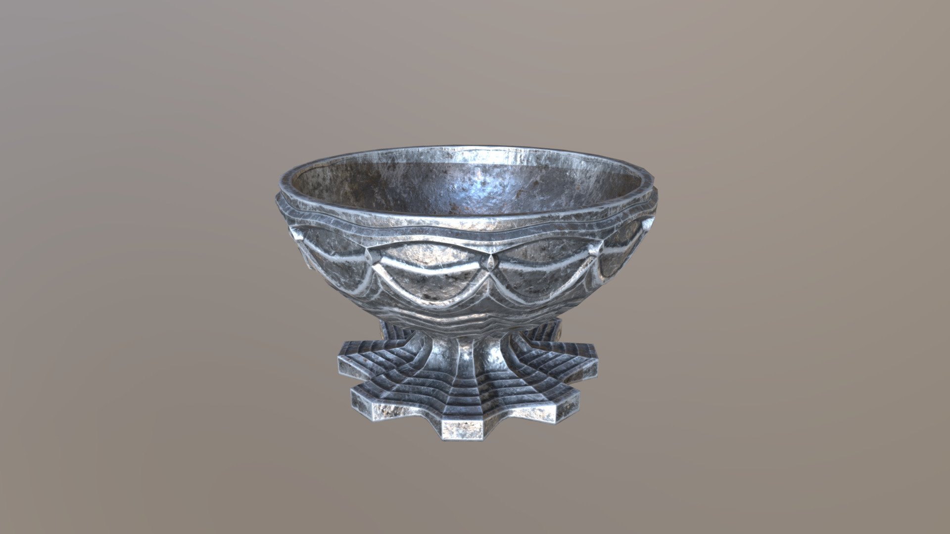 Steel bowl - 3D model by tomaszc [ecdc3e1] - Sketchfab