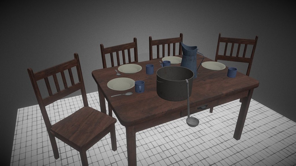 Old Kitchen Dio - Download Free 3D model by hoschu [ecde72d] - Sketchfab