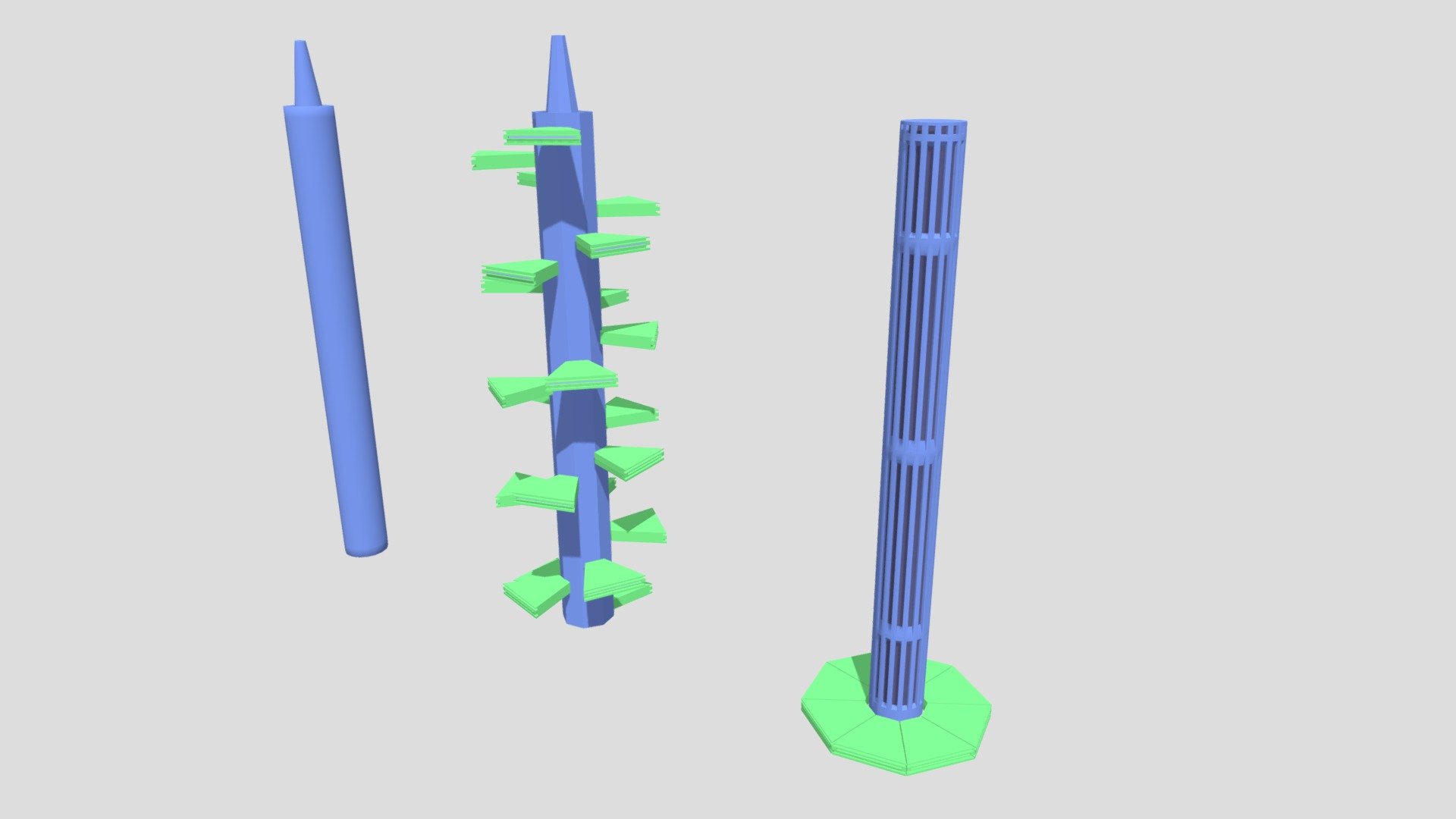 Helix Tower Assets - Download Free 3D model by N1x [ece0c22] - Sketchfab