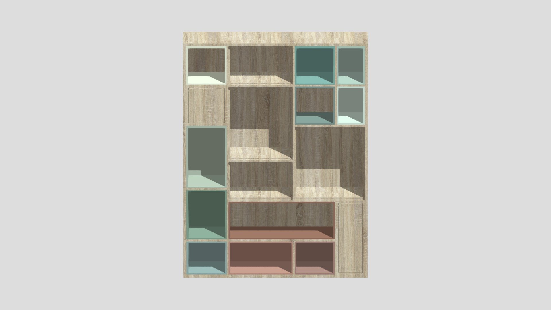 Shelves Colorful Library - Download Free 3D model by geppettomaster ...