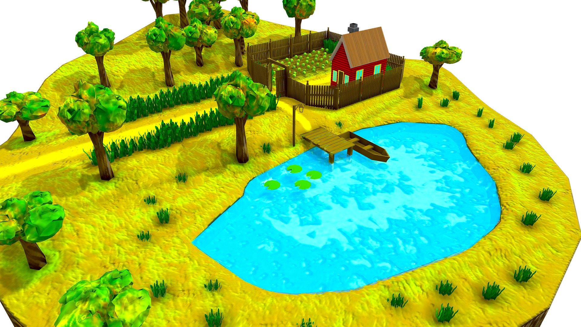House on the Lake - 3D model by d_Bonzo [ece559d] - Sketchfab