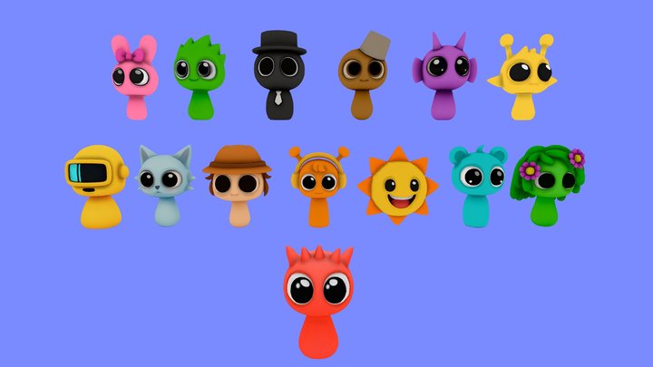 Sprunki 3D models - Sketchfab