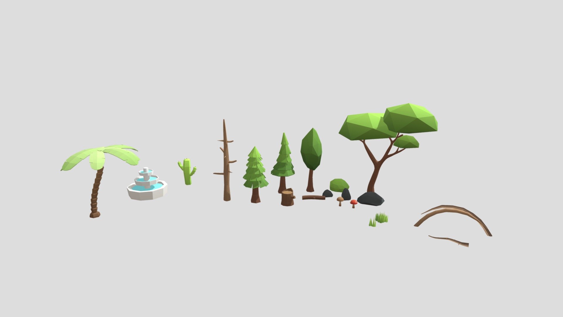 Nature asset pack (low poly) - 3D model by LazerCat (@tor.karlsson ...