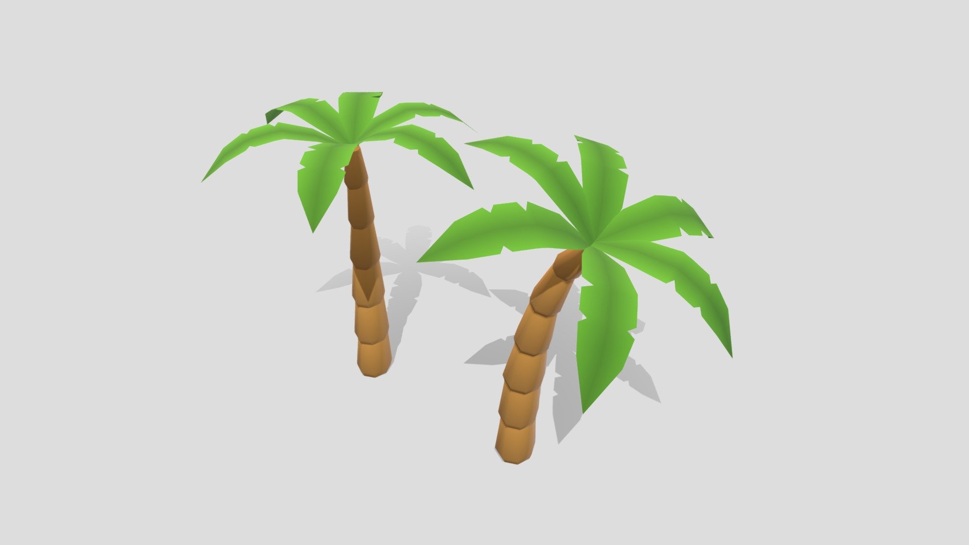Toon Low Poly Game-Ready Palm Trees - 3D model by akdumandev (@akduman ...