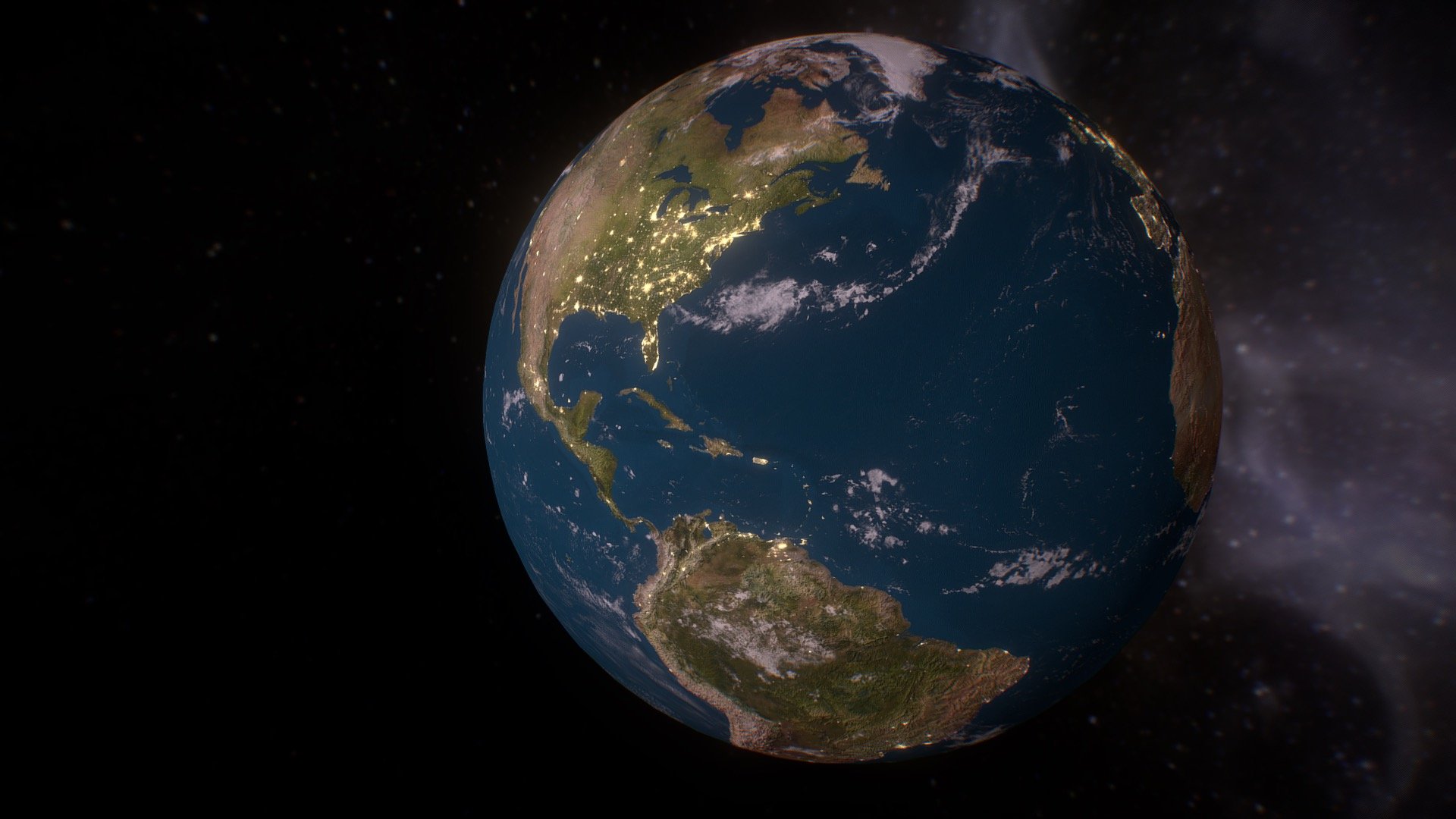 Earth Rotation - 8K with Night Emissions - Download Free 3D model by ...