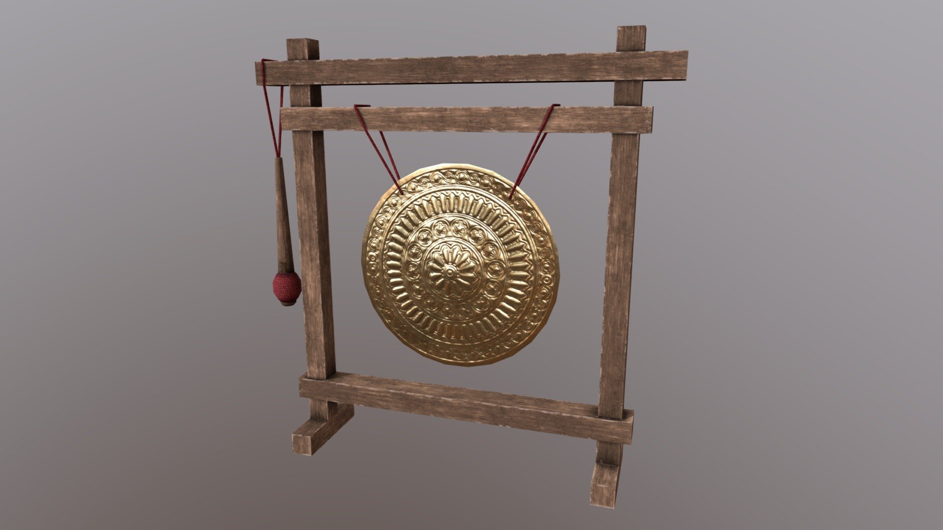 Tibetian Gong - 3D model by krimsons [ecf2fdc] - Sketchfab