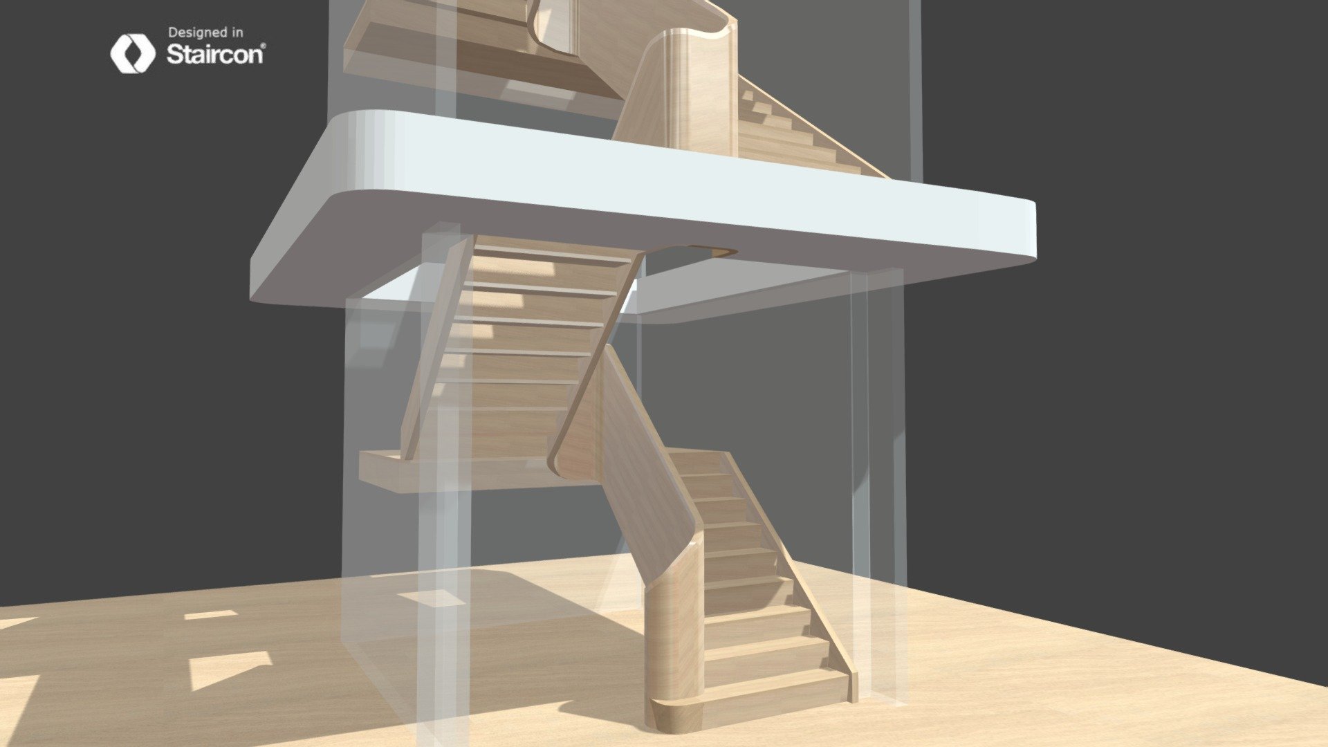 Z Riser Staircase With High Stringers - 3D model by 3D Software for ...