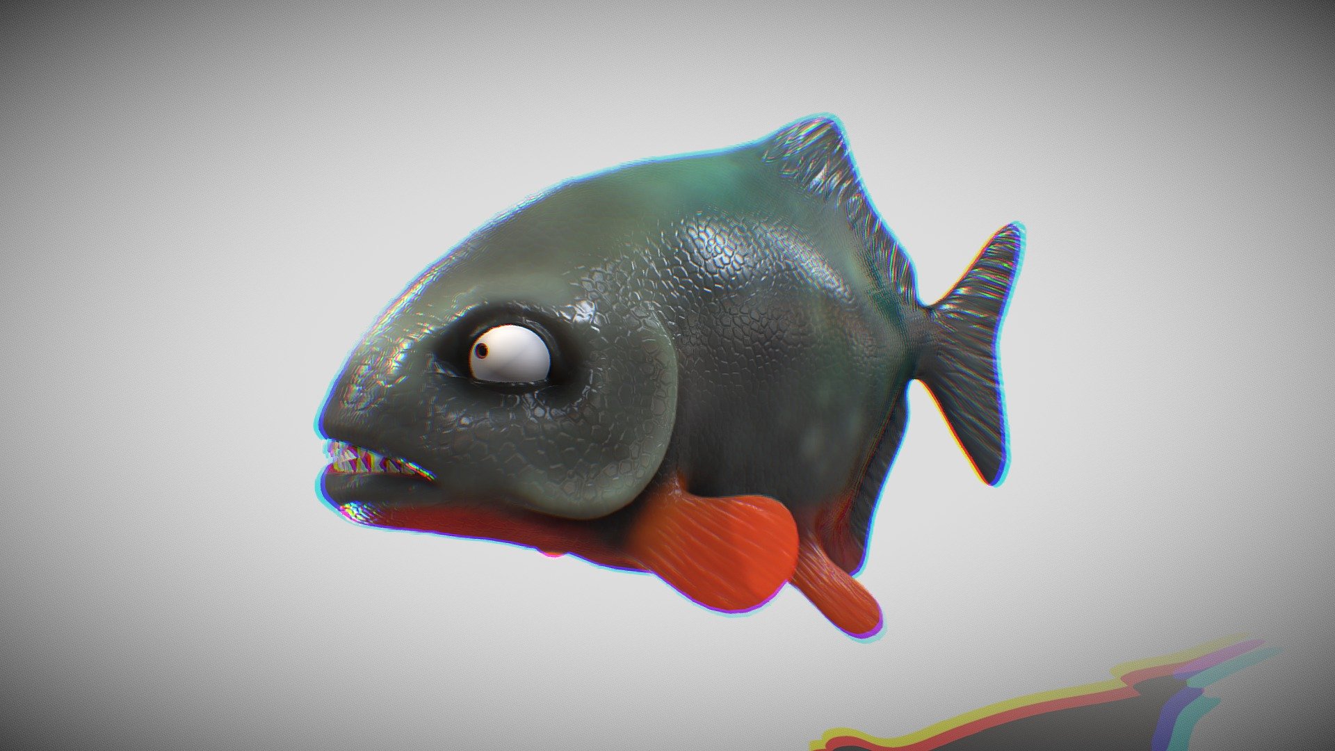 Piranha cartoon cartoon fish piranhas - Buy Royalty Free 3D model by ...