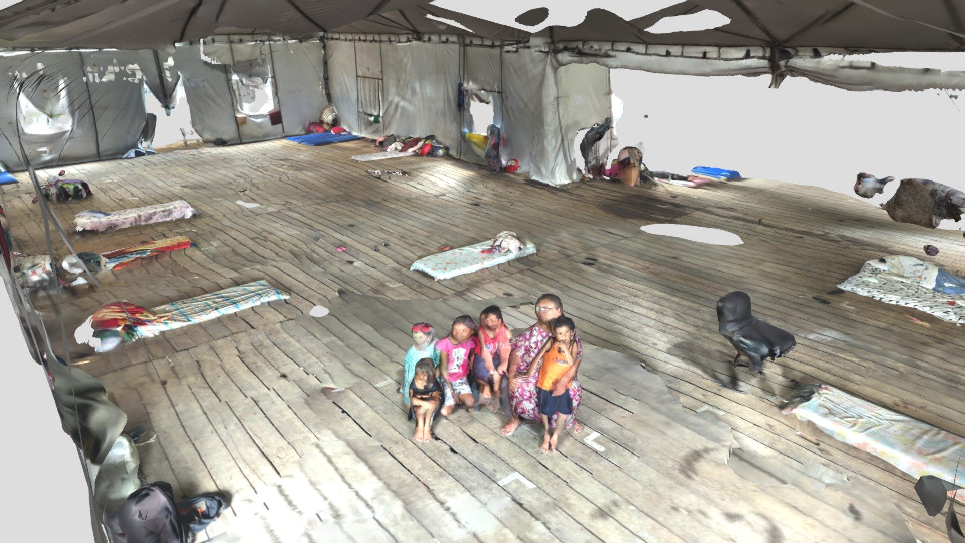 Refugee Tent, Manaus - 3D model by johnnie.miller [ecf908a] - Sketchfab