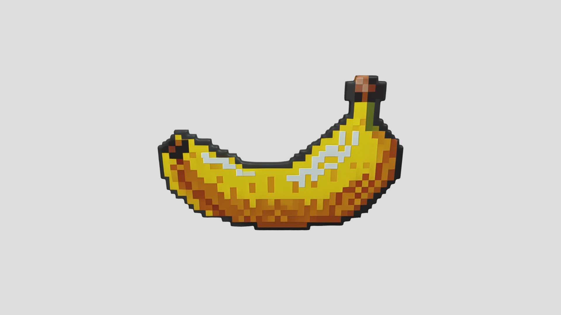 Pixelated banana icon - 3D model by inspireddev79 [ecfa9e3] - Sketchfab