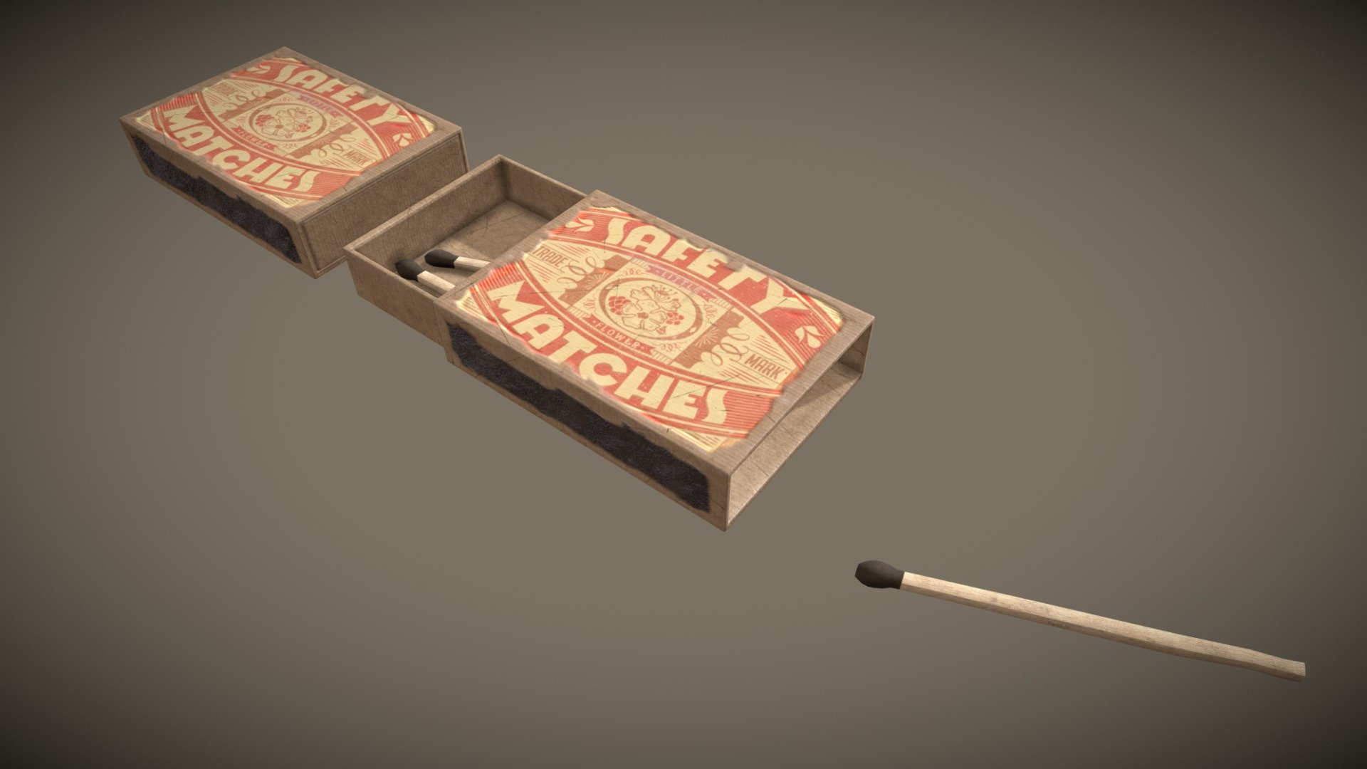 matches box - 3D model by Zixel (@Zixel_3d) [ecfd7e6] - Sketchfab