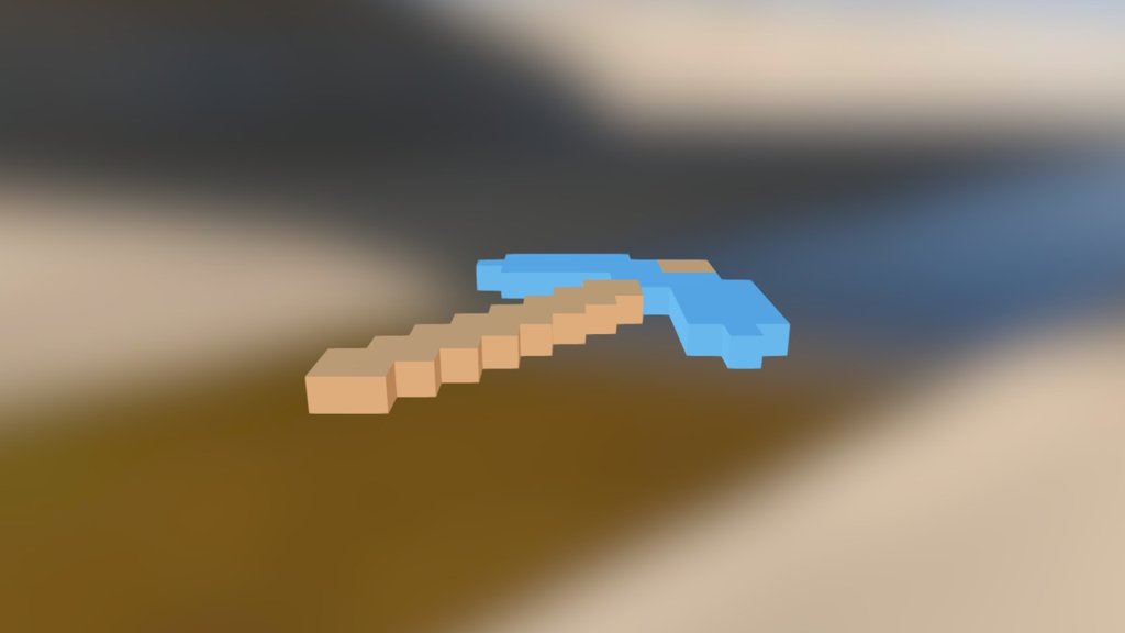 minecraft pickaxe - 3D model by driednickel [ecfec27] - Sketchfab
