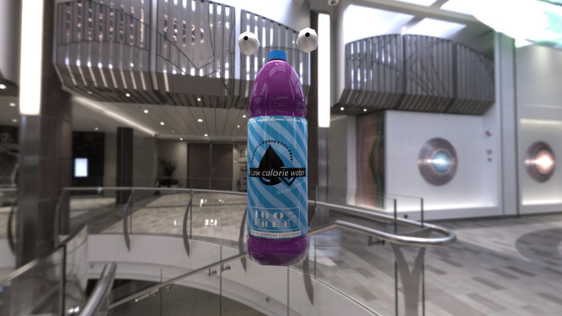 Low Calorie Water bottle - 3D model by Ms Malvolio (@ms_malvolio ...