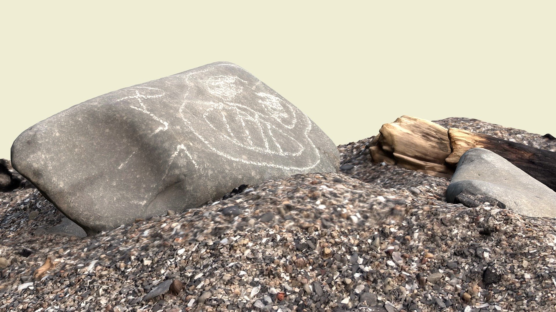 Rock with Sans Undertale drawn on it - Download Free 3D model by ...