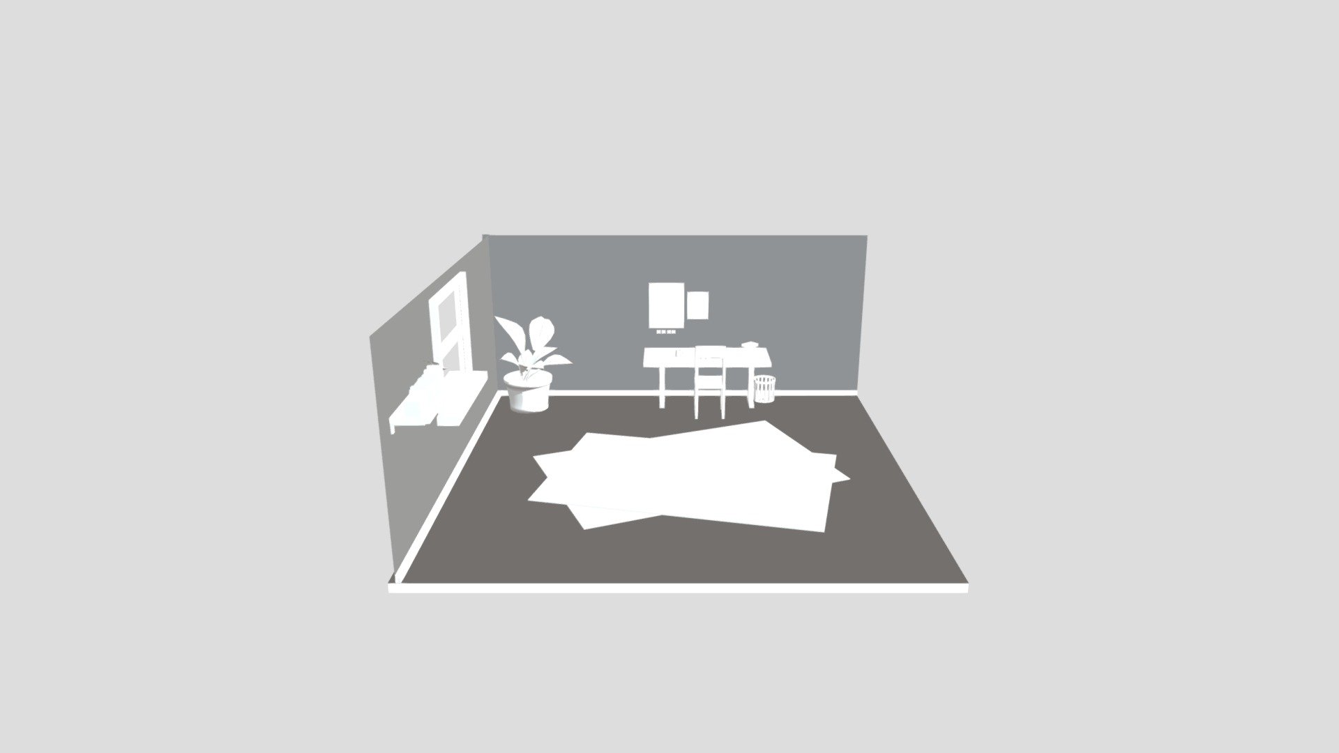 Simple room - 3D model by mizea [ed01f18] - Sketchfab