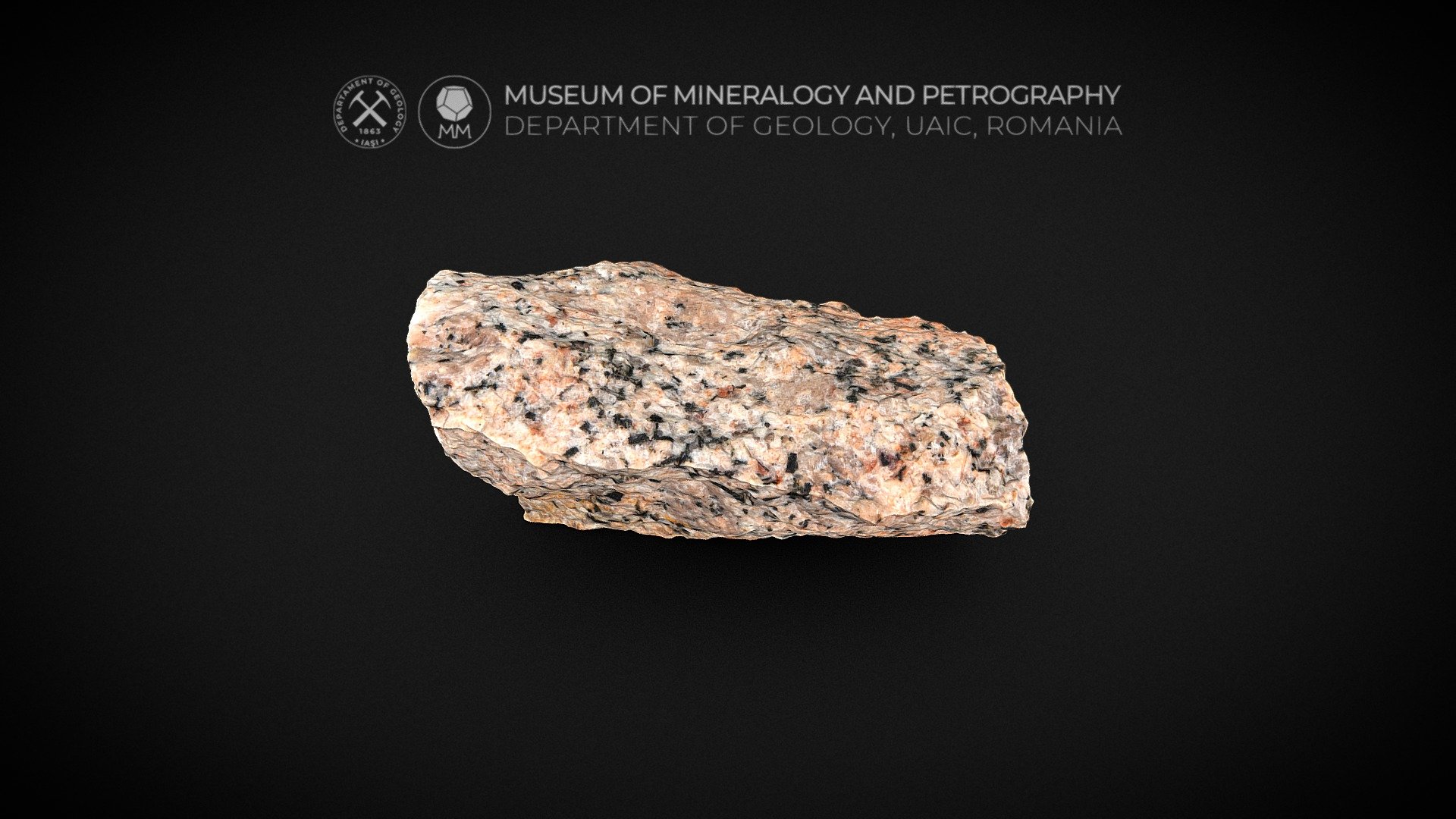 Porphyroid Granite with Biotite - 3D model by Museum of Mineralogy and ...