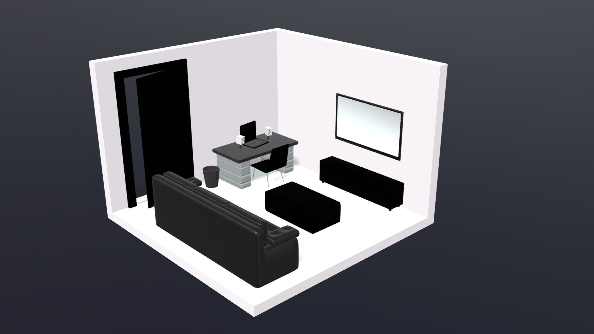Room Isometic - 3D model by Sirapat01 [ed06669] - Sketchfab