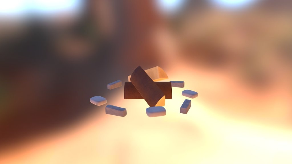 Camp Fire - 3D model by maryw [ed07992] - Sketchfab