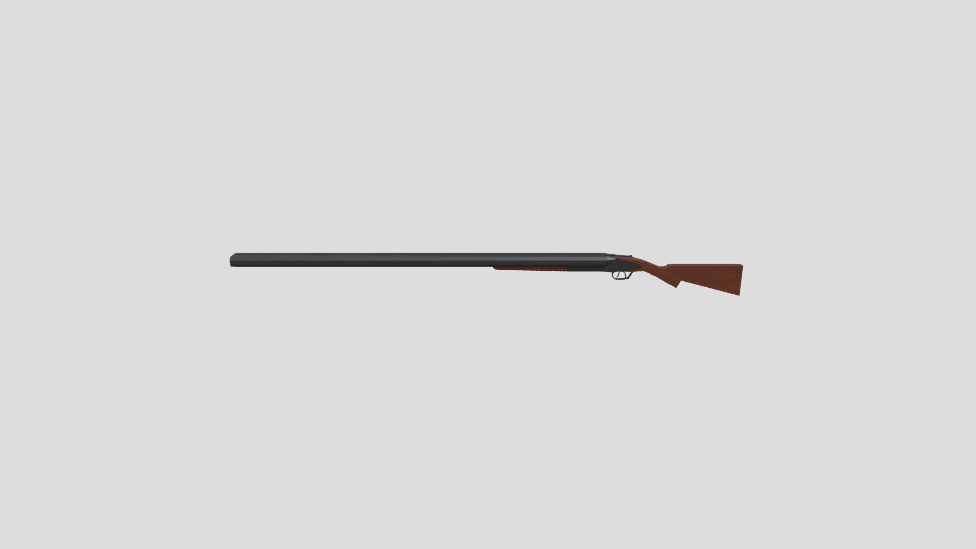 Super low poly double barrel shotgun - Download Free 3D model by ...