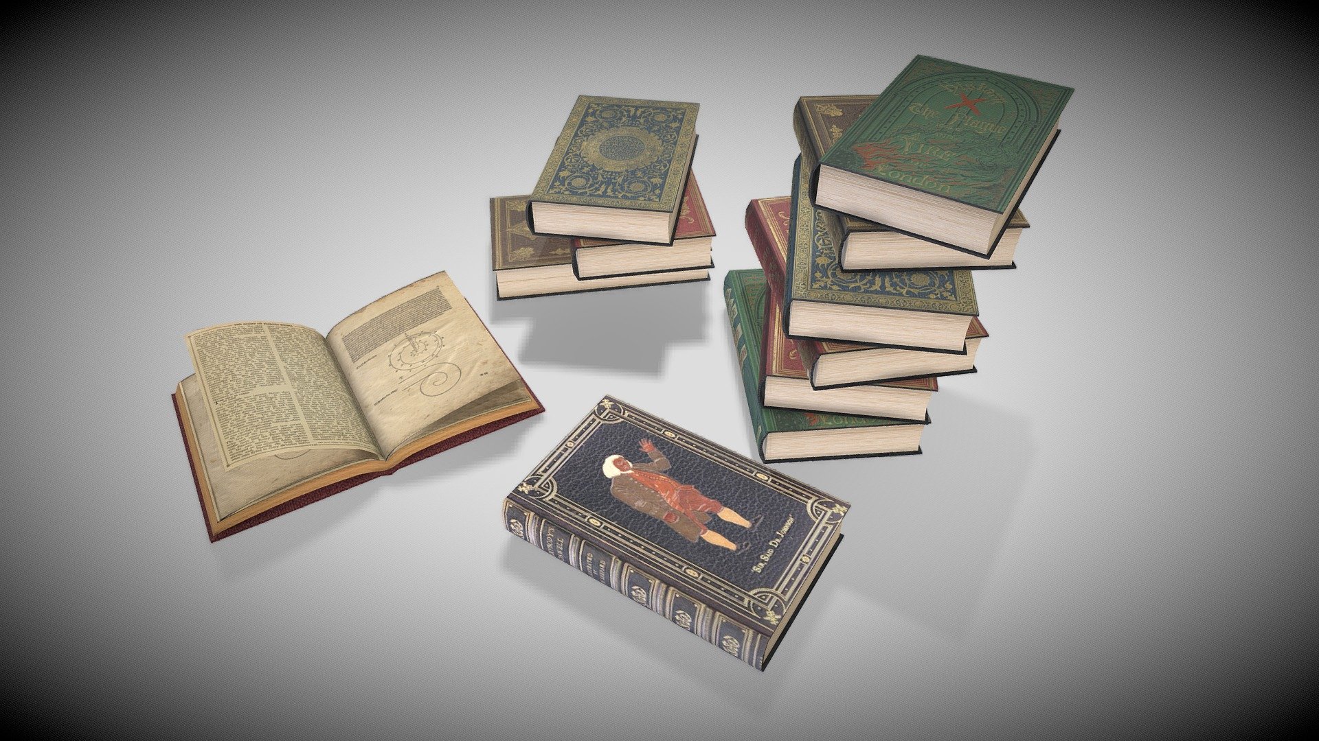 Books_old_Pro_FBX - Download Free 3D model by Mavas3D [ed0acdb] - Sketchfab