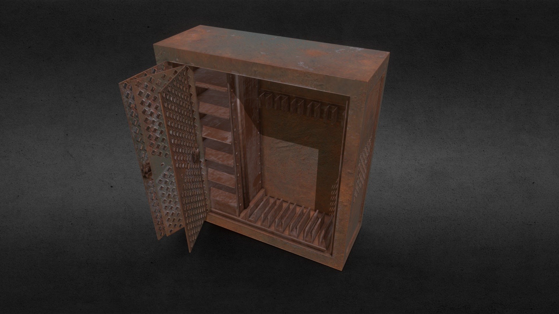Rusty weapons cabinet - Download Free 3D model by ForevereQ [ed0ade7 ...